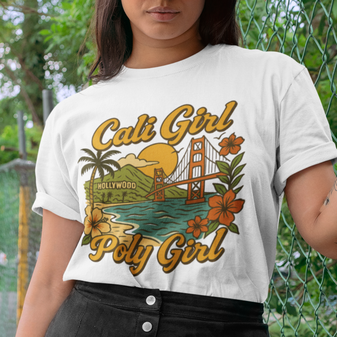Cali Girl Poly Girl Graphic Tee – Organic Cotton | Poly Girl Apparel ...